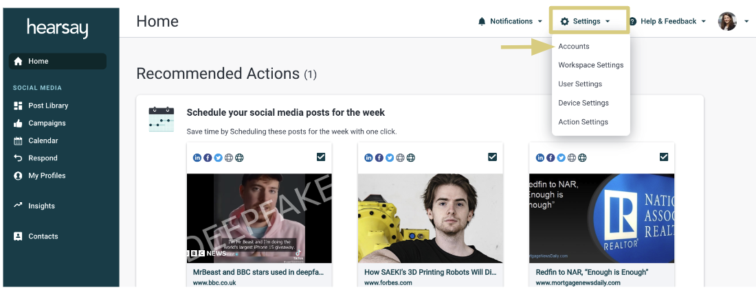 Granting Permissions for a Social Account – Help Center